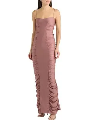 Black Halo Amoria Stretch Satin Gown - Dusk