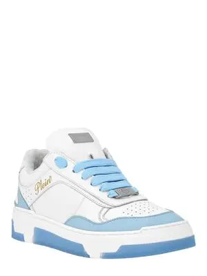 Philipp Plein Low-top Nappa Suede Sneakers - Lightblue