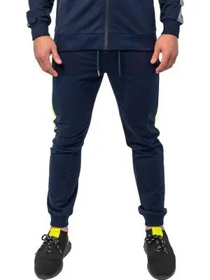 MACEOO Level Neon Striped Jogger Pants - Blue