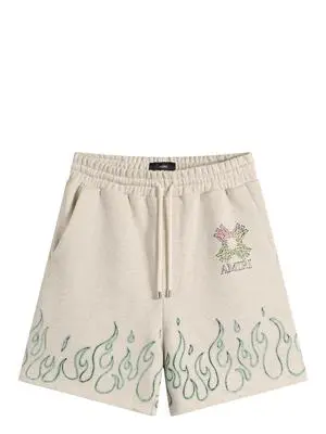Amiri Ma Quad Flames Sweatshorts - Ivory