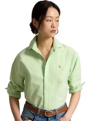Ralph Lauren Relaxed Fit Cotton Oxford Shirt - Lime Drop