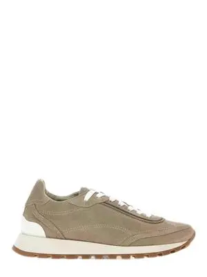 Brunello Cucinelli Suede Panel Sneakers - Neutrals