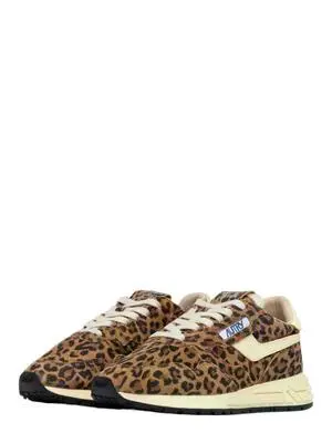 AUTRY Reelwind Leopard-print Sneakers - Brown