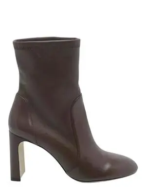 STUART WEITZMAN Babette Round-toe Ankle Boots - Brown
