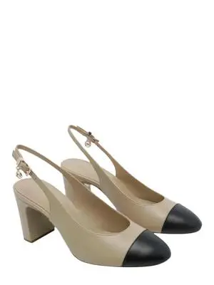 MICHAEL KORS Piper Cap-Toe Slingback Heeled Pumps