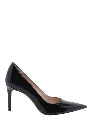 STUART WEITZMAN Patent Leather Pointed Toe Stiletto Pumps - Black