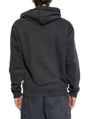 DIESEL® Graphic-print Cotton Hoodie - Grey