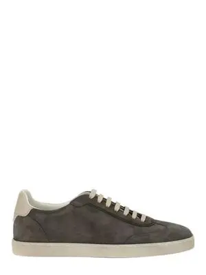 Brunello Cucinelli Suede Low-top Sneakers - Grey