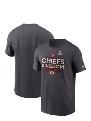 Nike X Nfl Anthracite Kansas City Chiefs Super Bowl Local T-shirt - Grey