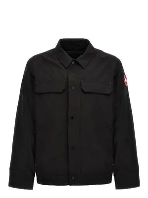 Canada Goose Long-sleeved Jacket With Logo Patch Detail - Black