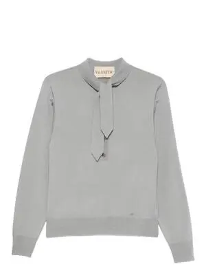 VALENTINO Valentino Tie-Neck Button-Up Polo Shirt