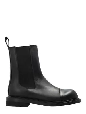 Moschino Round-toe Short Boots - Black