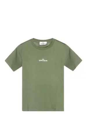 Stone Island Short Sleeve Crewneck T-shirt With Logo - Green