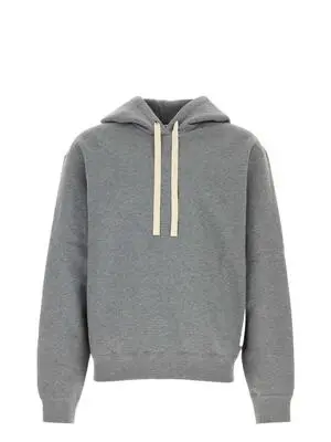 JIL SANDER Long Sleeve Hooded Sweatshirt - Grey