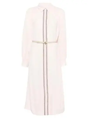 Fabiana Filippi Belted Midi Dress - Light Pink