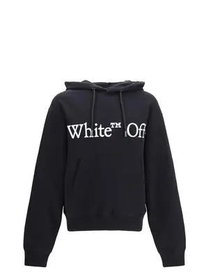 Off-White Bookish Scarf Logo-print Hoodie - Black