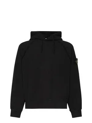 Stone Island Long Sleeve Hooded Sweatshirt - Black