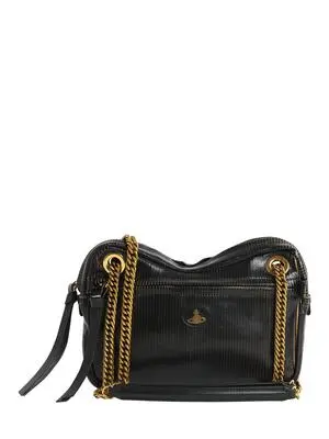 VIVIENNE WESTWOOD Medium Leather Shoulder Bag - Black