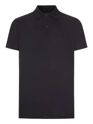 Gucci Interlocking Gg Embroidered Polo Shirt - Black