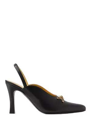 Versace Marisa Leather Slingbacks 90mm - Black