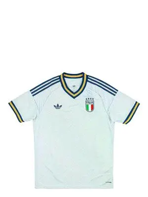 Adidas Italy's Away Logo-patch T-shirt - Blue