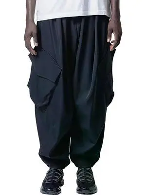 YOSHIOKUBO Pleated Cargo Pants - Black