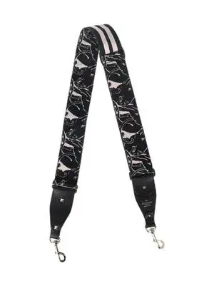 Valentino Garavani Rockstud Abstract Pattern Bag Strap - Black