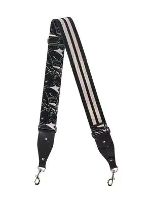 Valentino Garavani Rockstud Abstract Pattern Bag Strap - Black