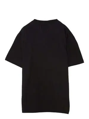 YOSHIOKUBO Twisted-detail Logo-print T-shirt - Black
