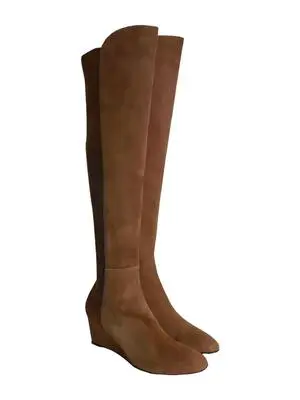 STUART WEITZMAN Stuart Weitzman Blaire Wedge Knee-High Boots Neutrals
