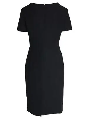 Giorgio Armani Draped Sheath Dress - Black