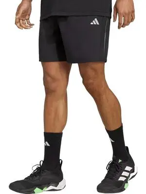 Adidas Tech Logo-print Panelled Shorts - Black