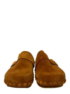 Chloé Joy Studded Suede Clogs - Brown