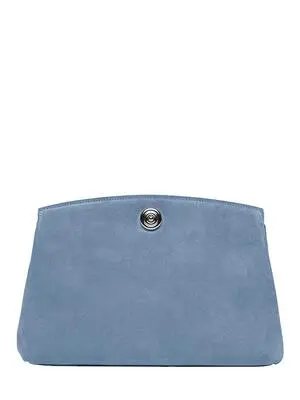 LIFFNER Pushlock Pouch In Denim Suede - Blue
