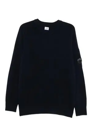 C.P. COMPANY Lens-detail Wool Sweater - Black