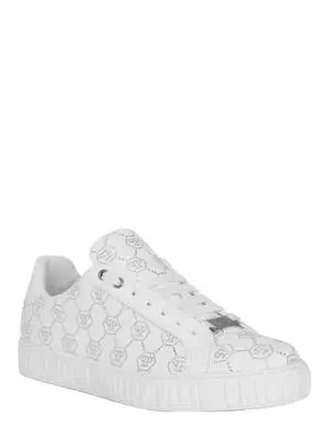 Philipp Plein Carson Monogram Strass Low-top Sneakers - White