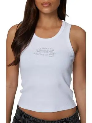 GOOD FOR NOTHING Ribbed Icarus Vest White