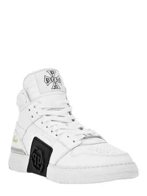 Philipp Plein Phantom Kicks Mid-top Sneakers - White