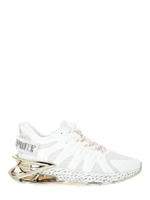 PLEIN SPORT Chrome Tiger Gen X 02 Lace-up Sneakers - White