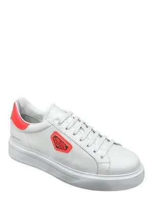 Philipp Plein Titan Plein Low-top Sneakers - White/orangefluo