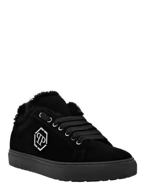 Philipp Plein Shearling Lo-top Sneakers - Black