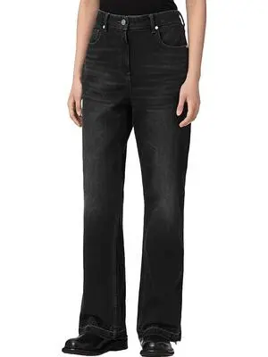 ALLSAINTS Fable Mid Rise Bootcut Jeans - Washed Black