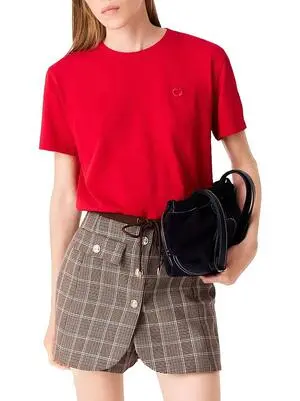 Maje Embroidered Logo T-shirt - Red