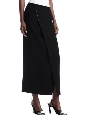 Emporio Armani Faux Wrap Skirt - Black