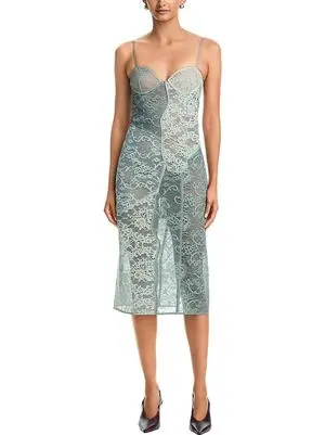 Acne Studios Lace Corset Slip Dress - Blue