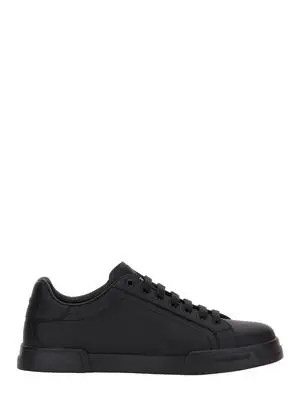 Dolce & Gabbana Dolce & Gabbana Portofino Leather Sneakers Black