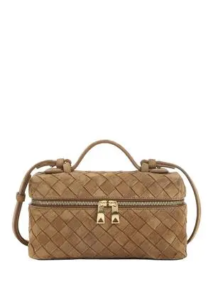 Bottega Veneta Mini Bang Bang Sue Of Vanity Case Handbag - Brown