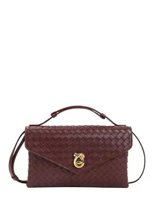 Bottega Veneta Mini Knot Lock Shoulder Handbag - Red