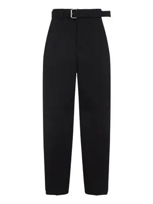 Bottega Veneta High-waisted Wool Belted Trousers - Black