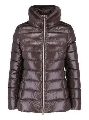 Herno Down & Feather Puffer Jacket In 100% Polyamide - Brown
